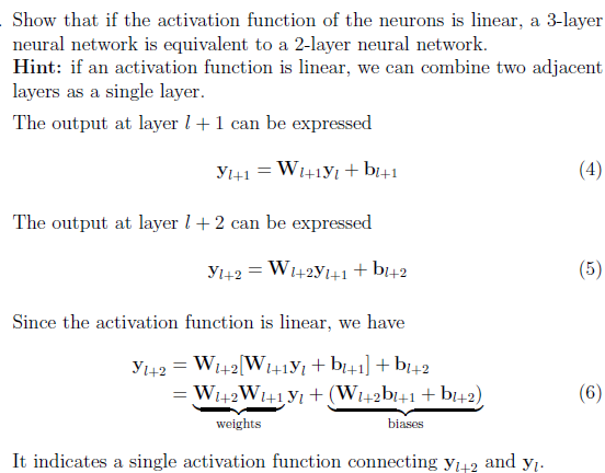 Show that if the activation function of the neurons | Chegg.com