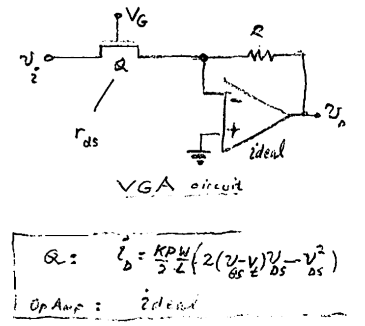 Solved The following is a Variable Gain Amplifier (VGA) in | Chegg.com