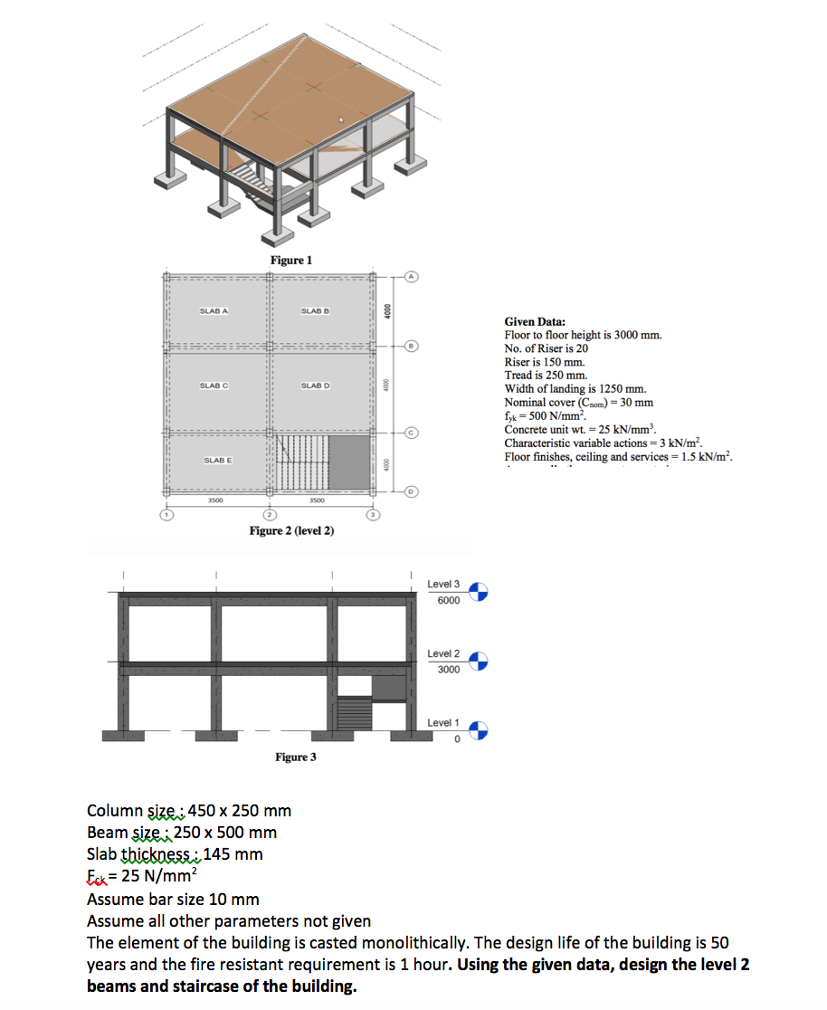 Solved Figure 1 SLAB A SLABB SLAB SLAB Given Data: Floor to | Chegg.com