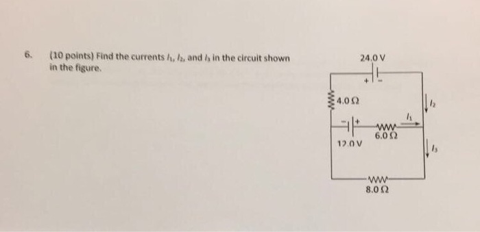 Solved Find the currents I_1, I_2, and I_3 in the circuit | Chegg.com