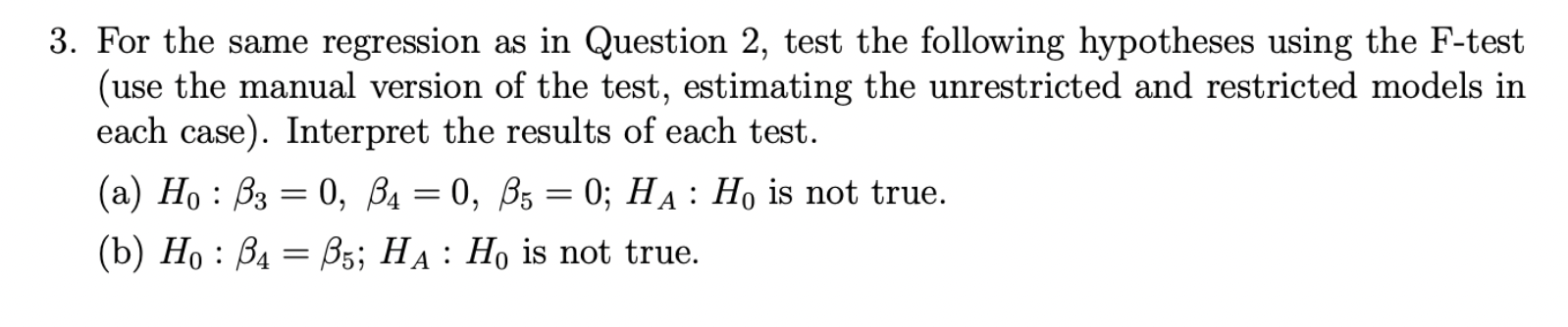 Data set is to large to be applied. These regression | Chegg.com