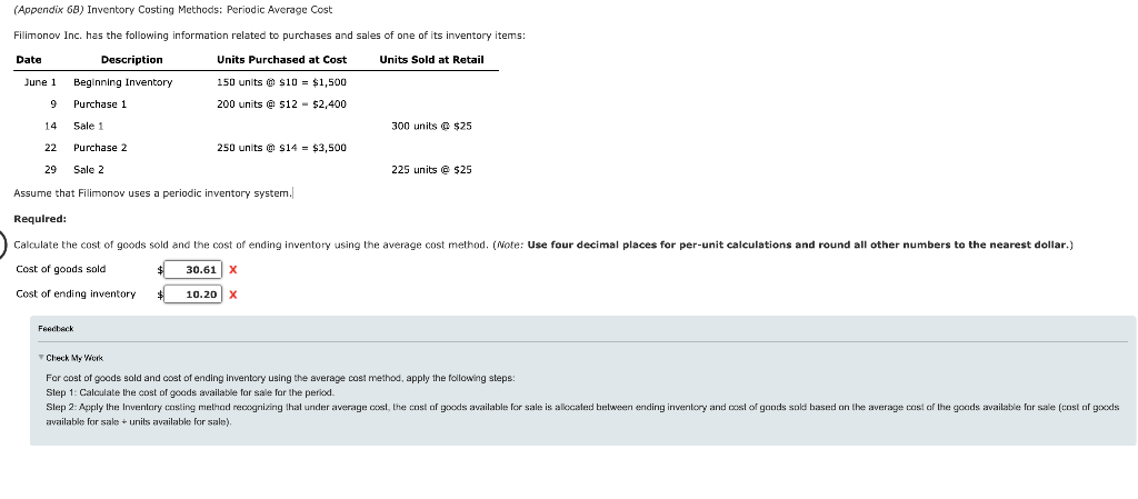 Solved (Appendix 6B) Inventory Costing Methods: Periodic | Chegg.com