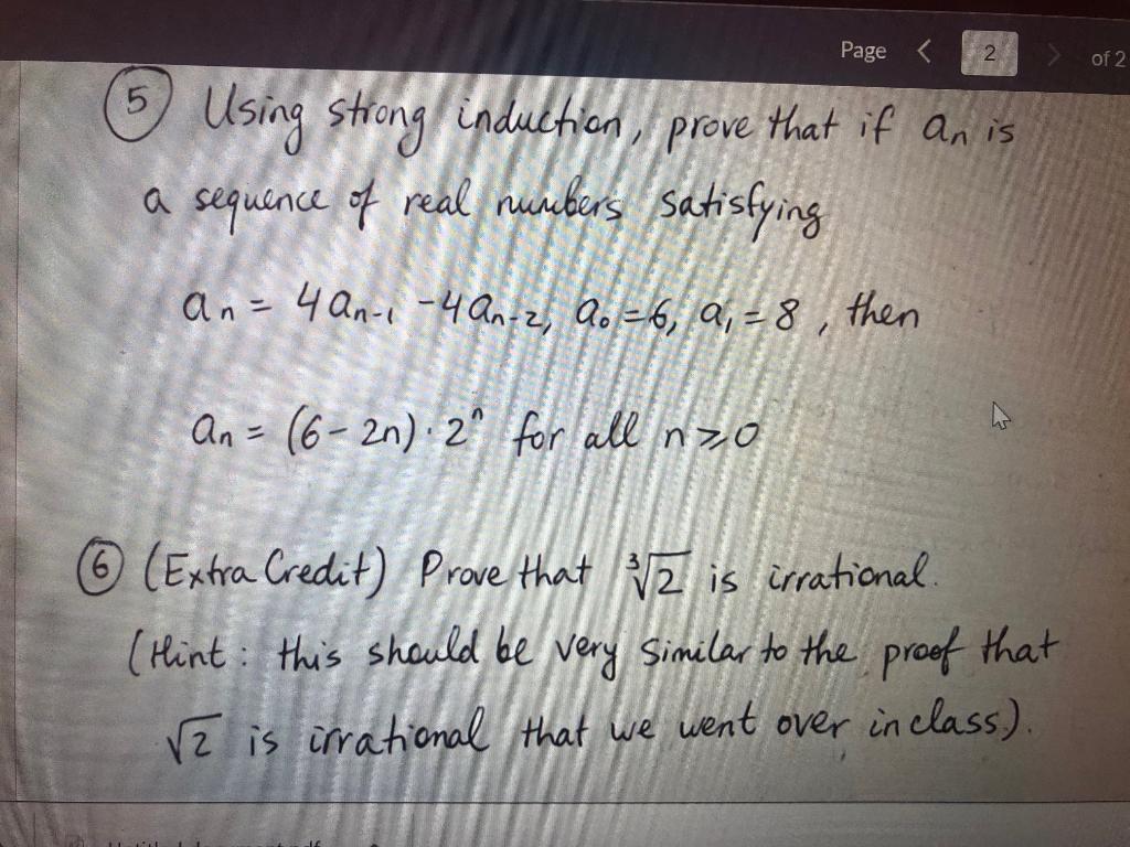 Solved (5) Using strong induction, prove that if an is a | Chegg.com