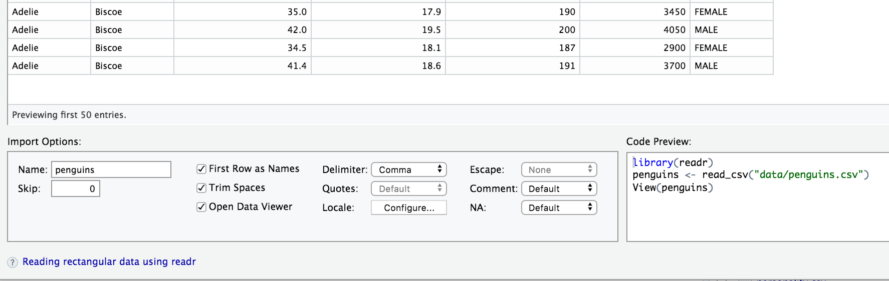 Solved Question 15 1 pts Import the dataset penguins.csv, | Chegg.com