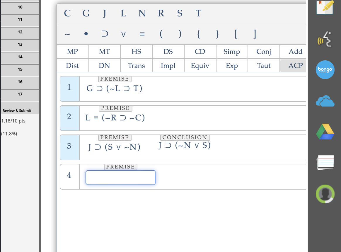 After entering the conclusion in the empty field, | Chegg.com