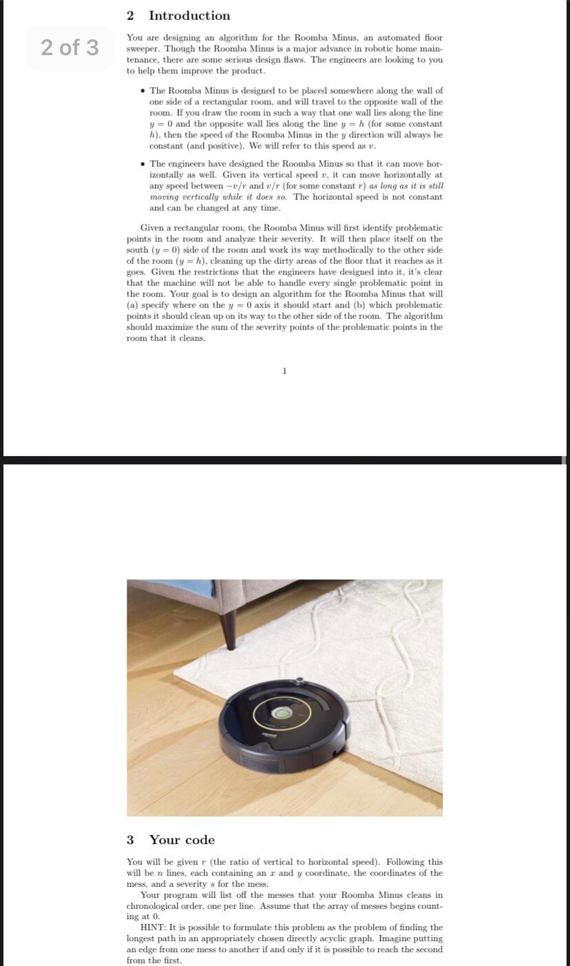 2 Introduction 2 of 3 You are designing an algorithm | Chegg.com