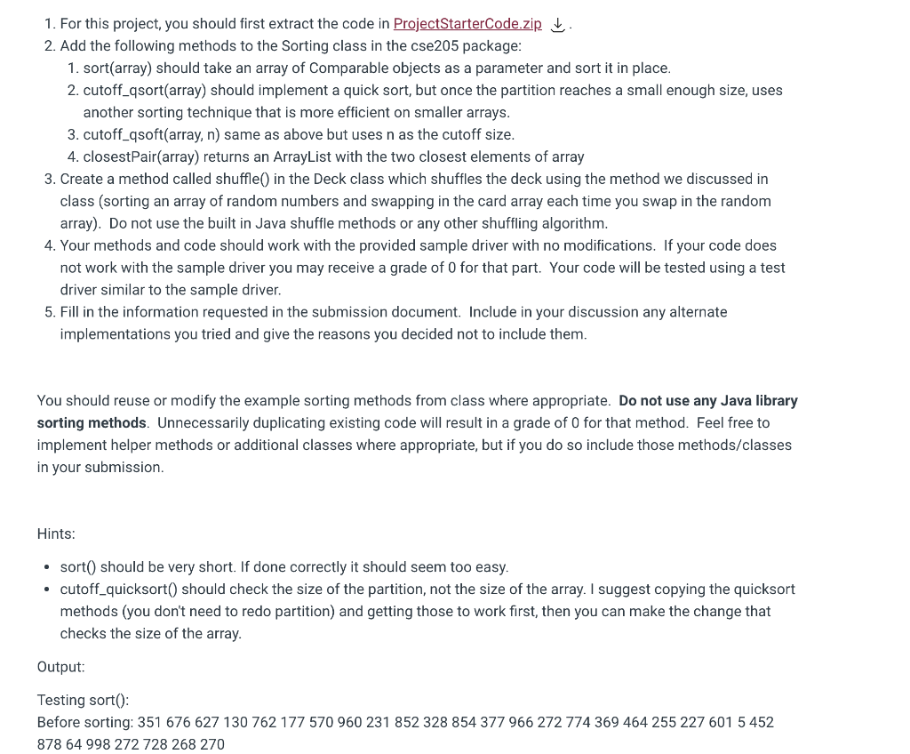 Solved 1. For this project, you should first extract the | Chegg.com