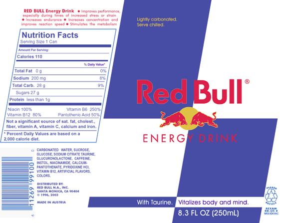 Red Bull Label Ingredients