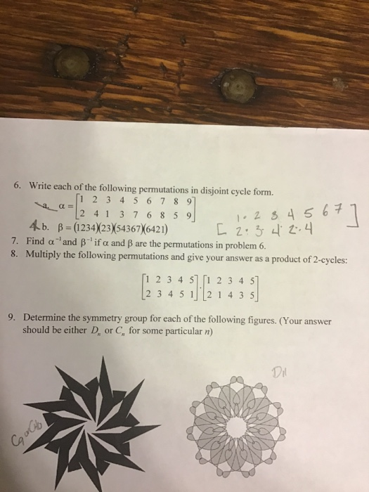 Solved 6. Write each of the following permutations in | Chegg.com