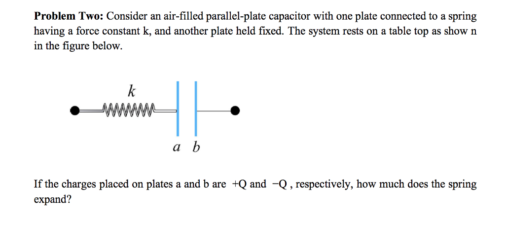 Solved Consider an air-filled parallel-plate capacitor with | Chegg.com