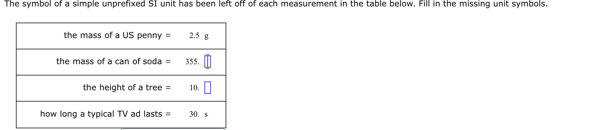 Solved The symbol of a simple unprefixed SI unit has been | Chegg.com