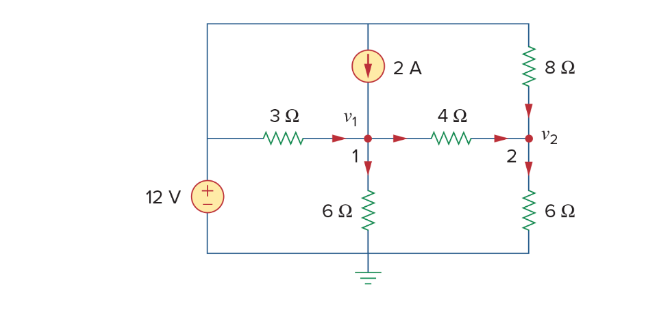 Solved Which equations represent KCL at node 1 and node 2 | Chegg.com