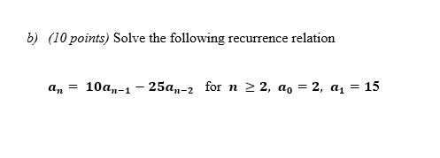 Solved Q2 (20 points): a) (10 points) The following sequence | Chegg.com