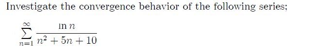 Solved Investigate the convergence behavior of the following | Chegg.com