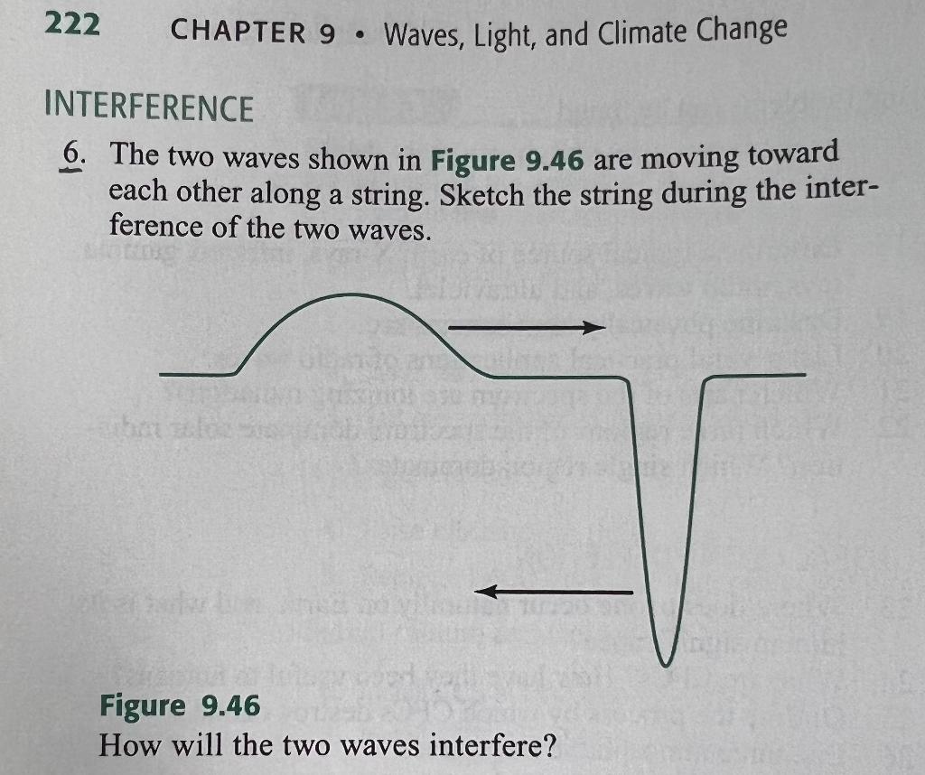 Solved 222 CHAPTER 9 Waves, Light, and Climate Change | Chegg.com