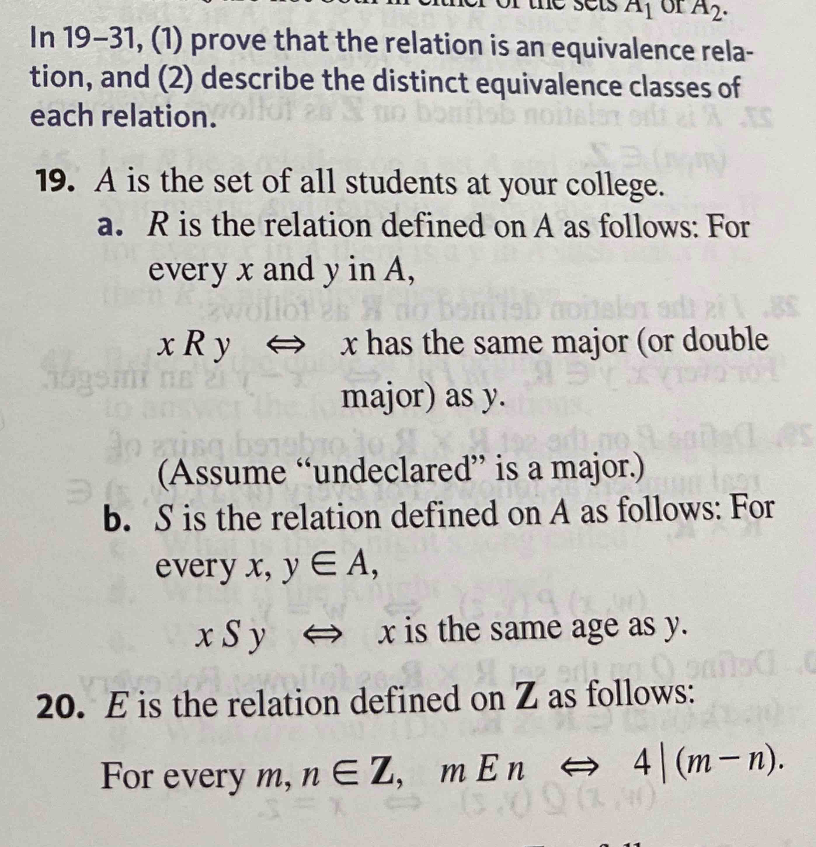 Solved please answer number 20 ﻿onlyIn 19-31, (1) ﻿prove | Chegg.com