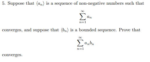Solved Suppose that an is a sequence of non-negative | Chegg.com