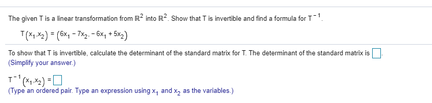 Solved The given T is a linear transformation from R2 into | Chegg.com