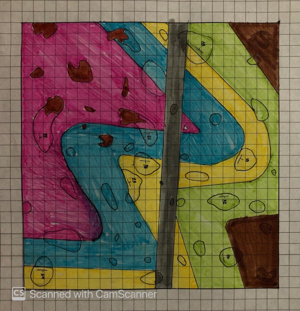 Solved The figure below is an outcrop map of an area showing | Chegg.com