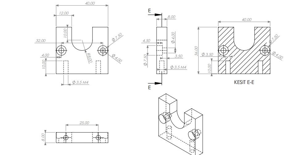 Solved The part whose technical drawing is given is st-37 | Chegg.com