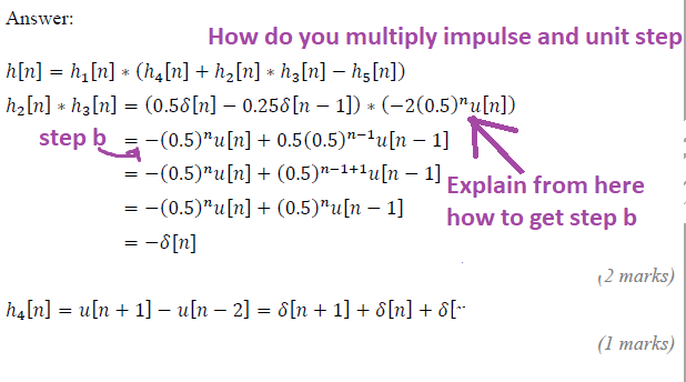 Solved Answer: How do you multiply impulse and unit step | Chegg.com
