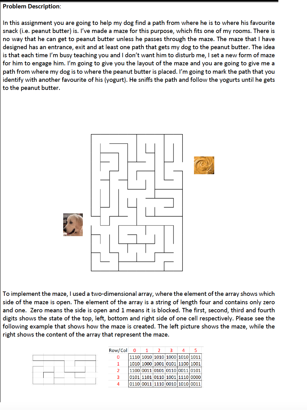 Solved In this assignment you are going to help my dog find | Chegg.com