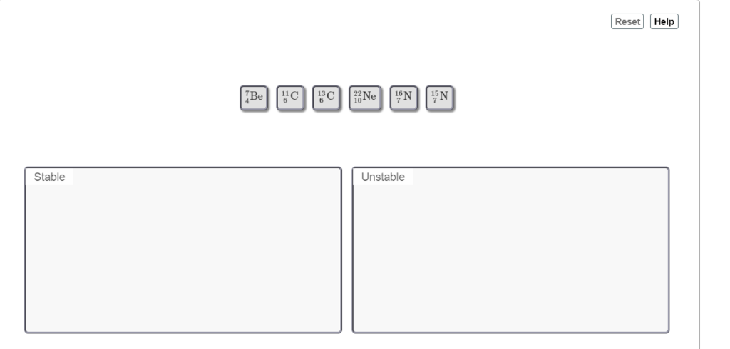 In the PhET simulation under the Isotopes tab, click | Chegg.com