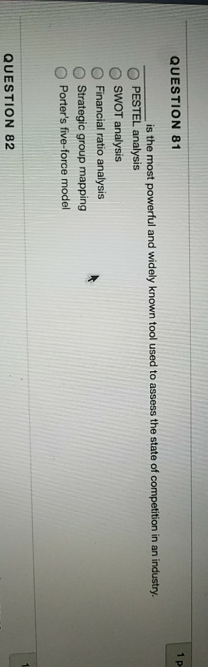 Solved QUESTION 81 1 p is the most powerful and widely known | Chegg.com