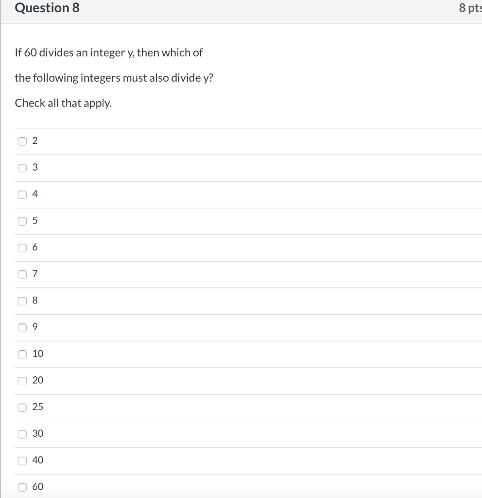 Solved Question 5 8 Pts Is 77 Divisible By 7 Explain Your Chegg