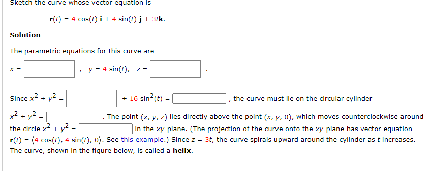 Solved Sketch the curve whose vector equation is | Chegg.com
