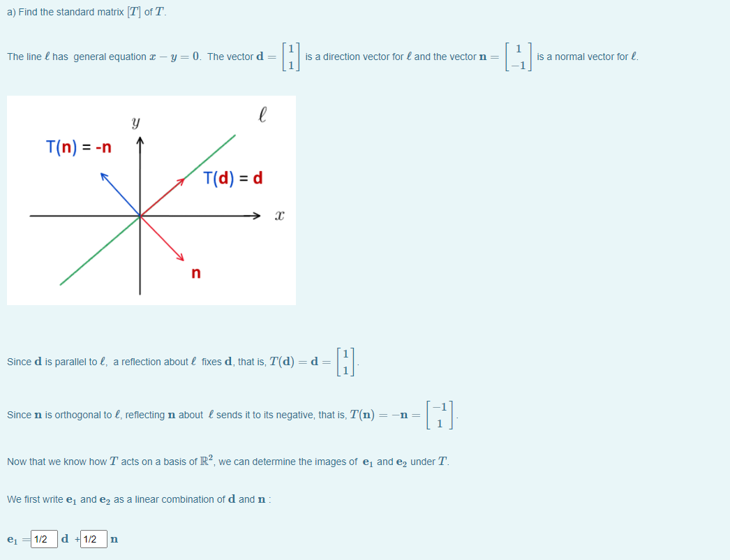 Solved Given any linel which passes through the origin in | Chegg.com