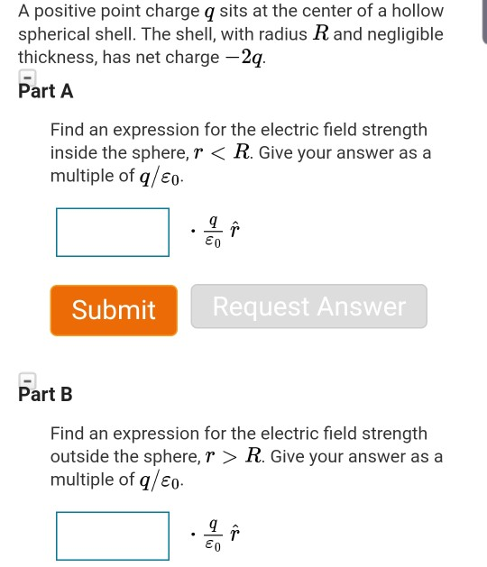 Solved A positive point charge q sits at the center of a | Chegg.com