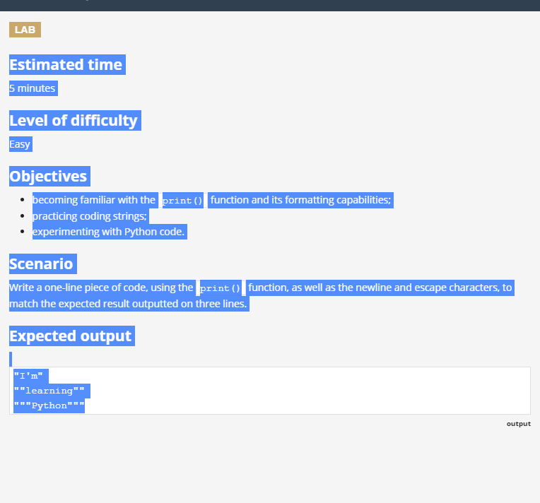 Solved Lab Module 2 Section 2 Python LiteralsNeed Hel