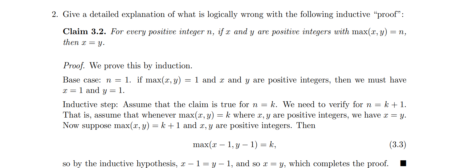 Solved Give a detailed explanation of what is logically | Chegg.com