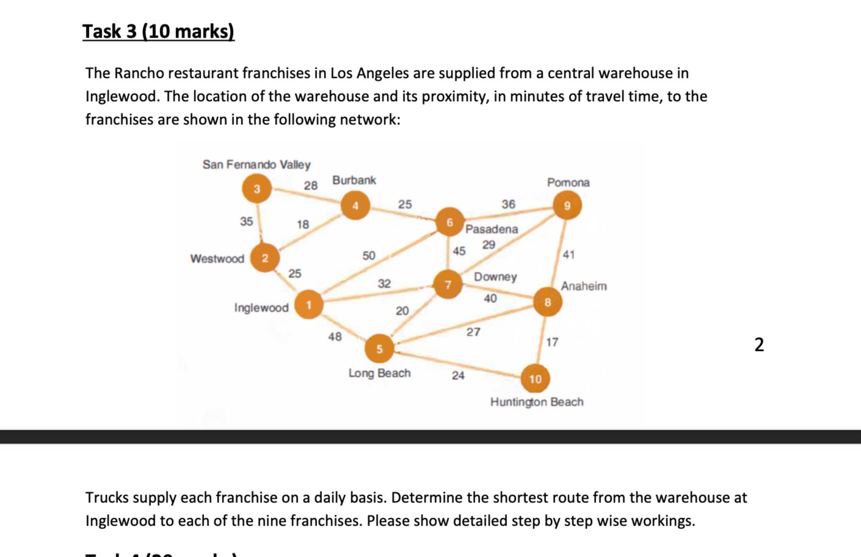 Solved Task 3 (10 ﻿marks)The Rancho restaurant franchises in | Chegg.com