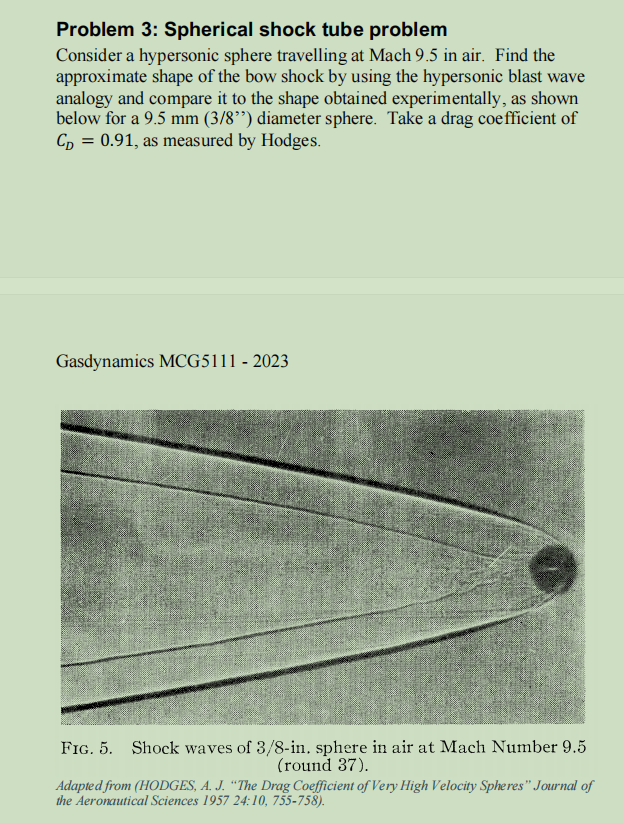 Solved Problem 3: Spherical shock tube problemConsider a | Chegg.com