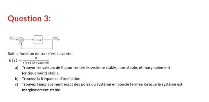 Solved From the Transfer function given above, Find: (a) | Chegg.com
