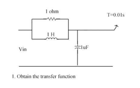 Solved 1. Obtain the transfer function | Chegg.com