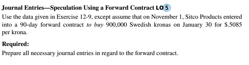Solved Journal Entries-Speculation Using a Forward Contract | Chegg.com