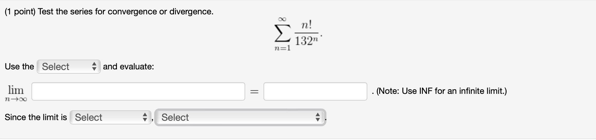 Solved DROP DOWN OPTIONS: Since the limit is ________ | Chegg.com