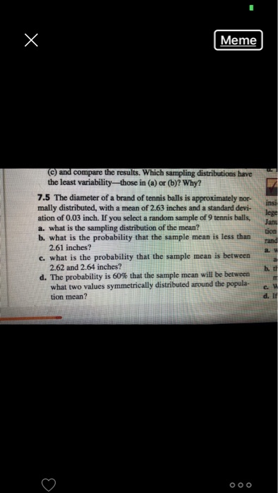 Solved Meme distributions have the least variability those | Chegg.com