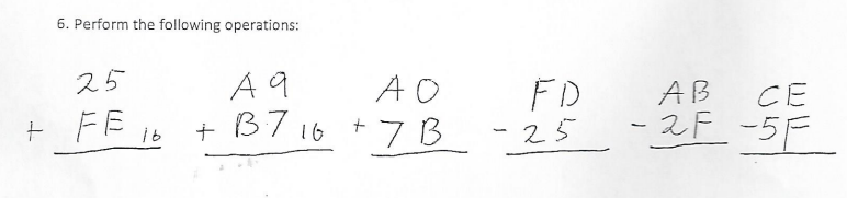 Solved 6 Perform The Following Operations
