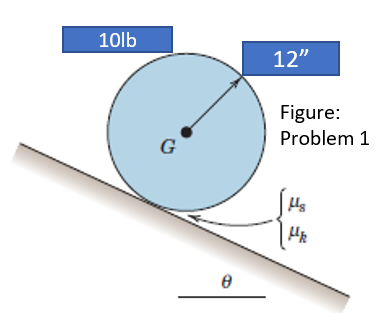 Solved 1.0 The solid homogeneous cylinder is released from | Chegg.com