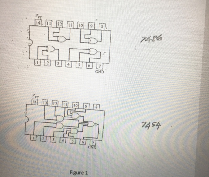 Solved 1. The pin diagrams of the IC chips 7486 (Quad | Chegg.com