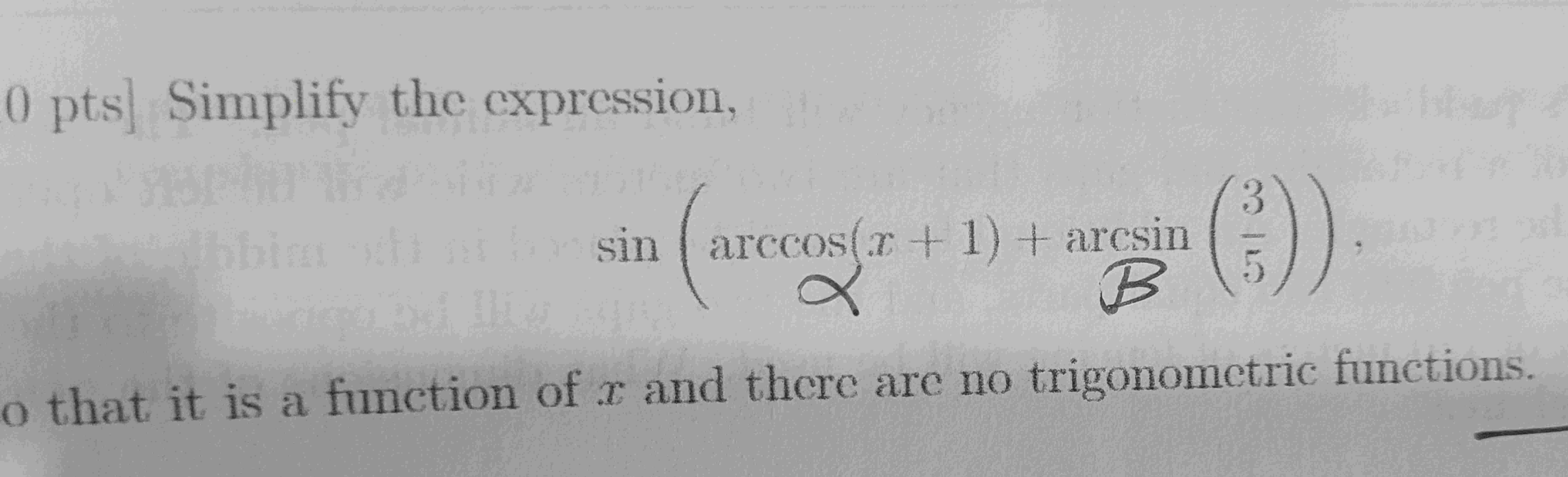 Solved 0 ﻿pts] ﻿Simplify the | Chegg.com