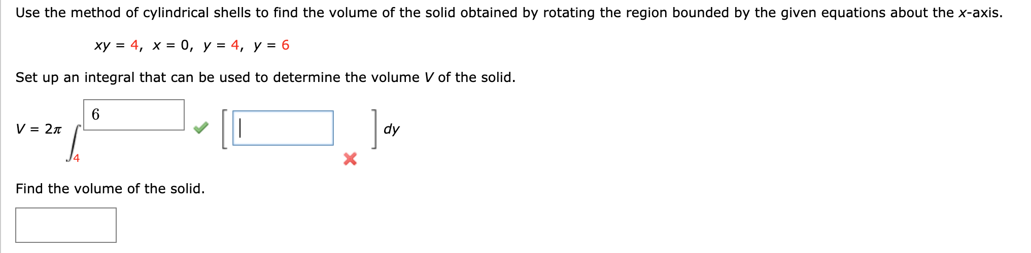 Solved Use the method of cylindrical shells to find the | Chegg.com