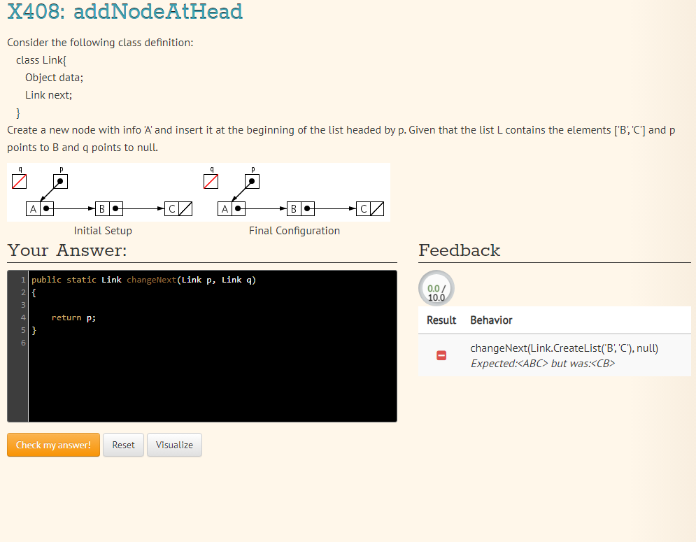 Solved X408: addNodeAt Head Consider the following class | Chegg.com