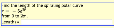 Solved Find the length of the spiraling polar curve from 0 | Chegg.com