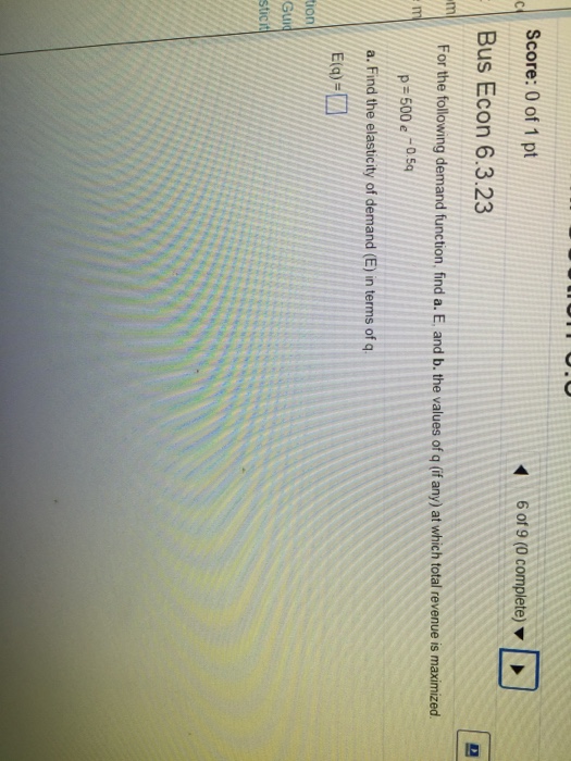 Solved For the following demand function, find a. E, and b. | Chegg.com