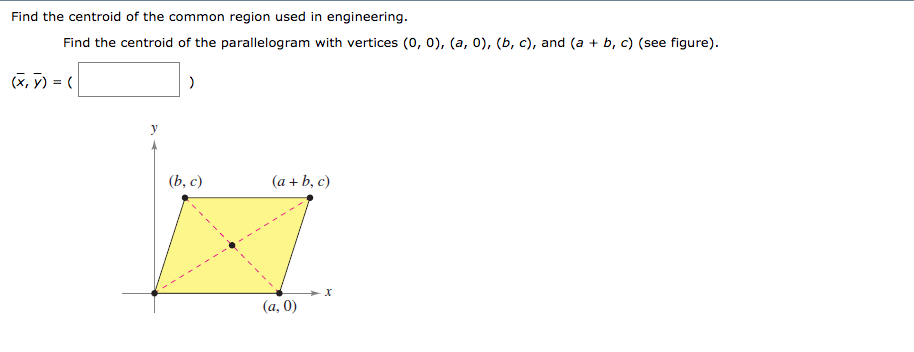 Solved Find the centroid of the common region used in | Chegg.com